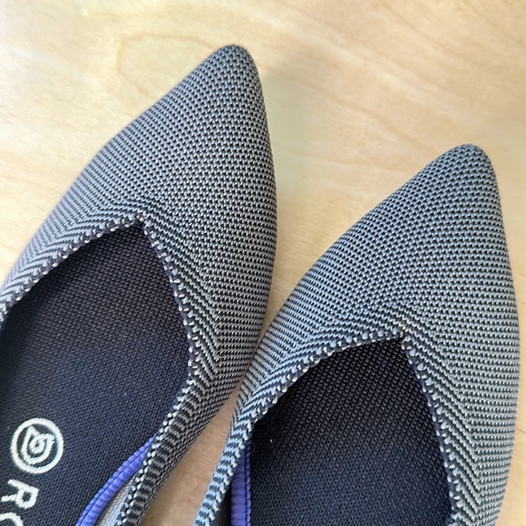 Rothy's | Shoes | Rare Retired Charcoal Grey Rothys Point Flats Size 75 ...